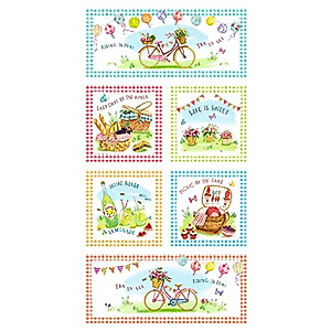 Michael Miller Homemade Lemonade Panel, White