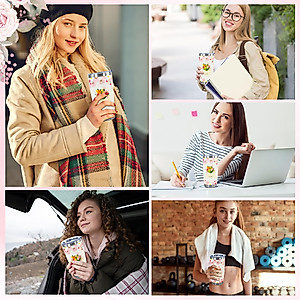 Icesip 20oz Inspirational Stainless Steel Tumbler with Straw & Brush - Best Friend Friendship, Holiday and Christmas Gifts, For Women Tumblers,Leakproof Travel Mug