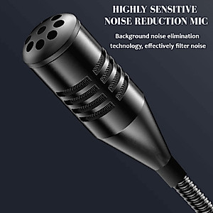 EBTOOLS Wired Microphone, 360 Degree Omnidirectional Highly Sensitive Noise Reduction Desktop Microphone, with 5m XLR Cable, Suitable for Meetings, Voice, Games, Karaoke