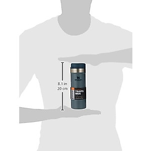 STANLEY NeverLeak Travel Mug .35L / 12OZ Hammertone Ice – Leakproof - Tumbler for Coffee, Tea & Water - BPA FREE - Stainless-Steel Thermo Cup - Rotating lid covers drink - Dishwasher Safe