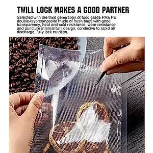 11" X 9.85' (1 Roll) And 8" X 9.85' (1 Roll) Vacuum Sealed Bag Rolls, Cut To Size Rolls, Bpa Free, Heavy Duty Vacuum Sealed Storage Bag Rolls, Suitable For Sous Vide.