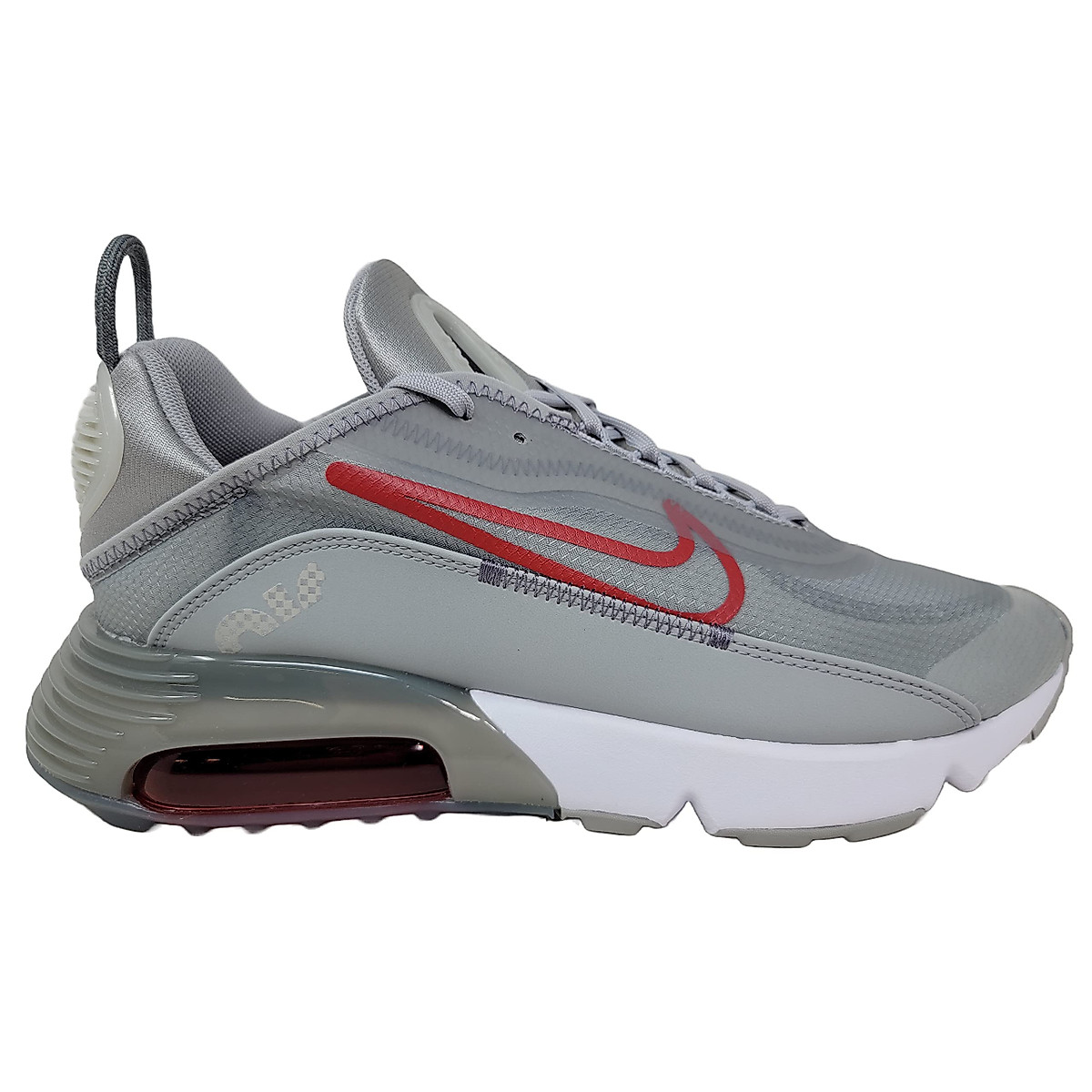 Nike Men's Air Max 2090 DC4117 Running Shoes, Lt Smoke Grey/University Red, 11 M US