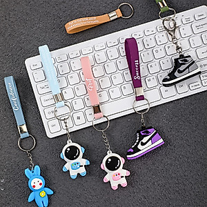 Sureio 24 Pcs Motivational Keychains Inspirational Quote Silicone Keychains Positive Word Signs Bulk for Adults(Multi Color)