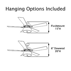 RIVER OF GOODS Tiffany-Style Stained Glass Ceiling Fan - 52" L x 52" W - Rich Barnwood/Light Driftwood Fan Blades
