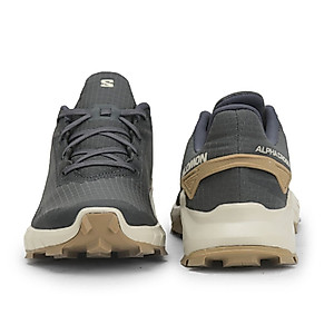 Salomon Men's ALPHACROSS 4 Hiking Shoe, Ebony/Rainy Day/Phantom, 10.5