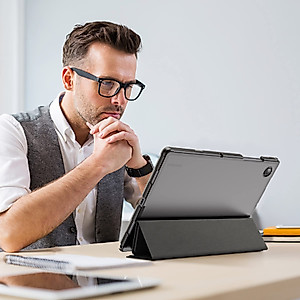 ZtotopCases Slim Case for Samsung Galaxy Tab A8 10.5 Case 2022, Lightweight Trifold TPU Stand Cover, Full Protective Case for Samsung Galaxy A8 10.5 Inch Tablet SM-X200/X205/X207, Black