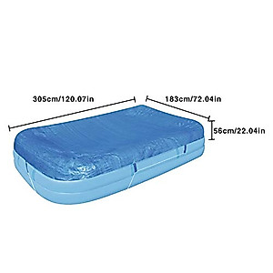 No-Branded GUANGLU Swimming Pool Cover Rectangular 120x72x22 in Inflatable Pool Cover Cloth UV-Resistant for Garden Outdoor Paddling Family Pools Protector