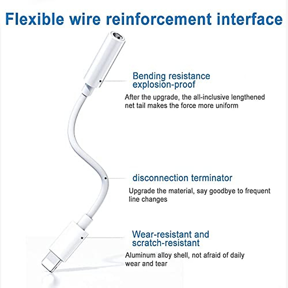 Apple MFi Certified 2 Pack Headphone Adapter for iPhone,Lightning to 3.5 mm Headphone Jack Adapter Audio Aux Cord Dongle, Compatible with iPhone 13/12/11/XS/XR/X 8/, Support Call+Music Control