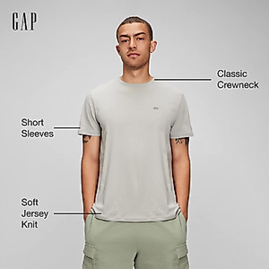 GAP Mens Everyday Short Sleeve T-Shirt T Shirt, Black Combo, Medium US