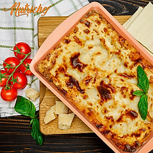 NutriChef Non-Stick Baking Pan w/Lid - Heavy Duty Carbon Steel Bake Tray for Roasting & Baking - Premium Multi-Layer Nonstick Coating, PTFE, PFOS, PFOA Free - 15" x 11", Copper