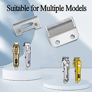 Roziapro Replacement Hair Clippers Blades Professional Trimmer Replacement Blade Stainless Detachable Clipper Replacement Blade Adjustable T-Blade Outliner Replacement Blades Hair Trimmer