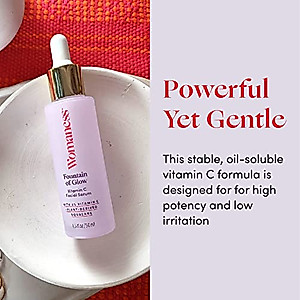 Womaness Fountain of Glow Vitamin C Face Serum - Menopause Support Brightening Serum for Improving Dull & Uneven Skin Tone - Super Antioxidant Serum of 8% Vitamin C + Plant Derived Squalane Oil (50ml)