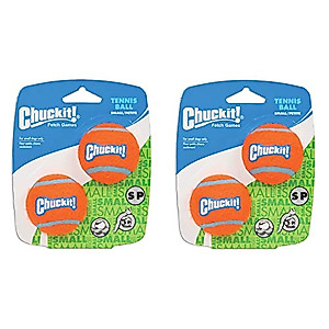Chuckit! 2 Pack of Tennis Ball Shrink Sleeves, Small (1.5 Inch), 2 Balls Per Pack