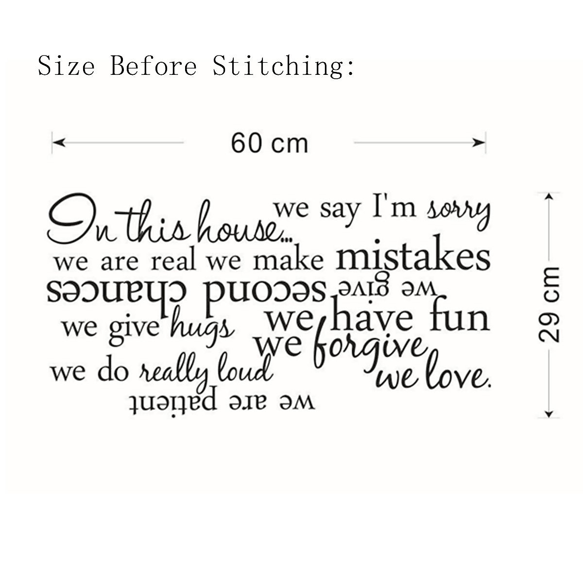 In This House Wall Decals Stickers, Alphabet 3D Home Kids' Room Wall Décor Removable DIY Wall Decal Sticker for Kids,Wall Art Vinyl Decal,Boys Girls Bedroom Living Room