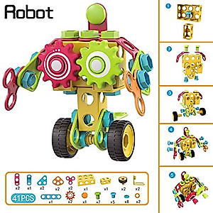Contixo ST3 Kids Toys - 223 PCs 3D Building Blocks STEM Construction Playboards Creativity, Imagination, Recreational, Educational for Children Toddler, 3+ Year Old Boys and Girls