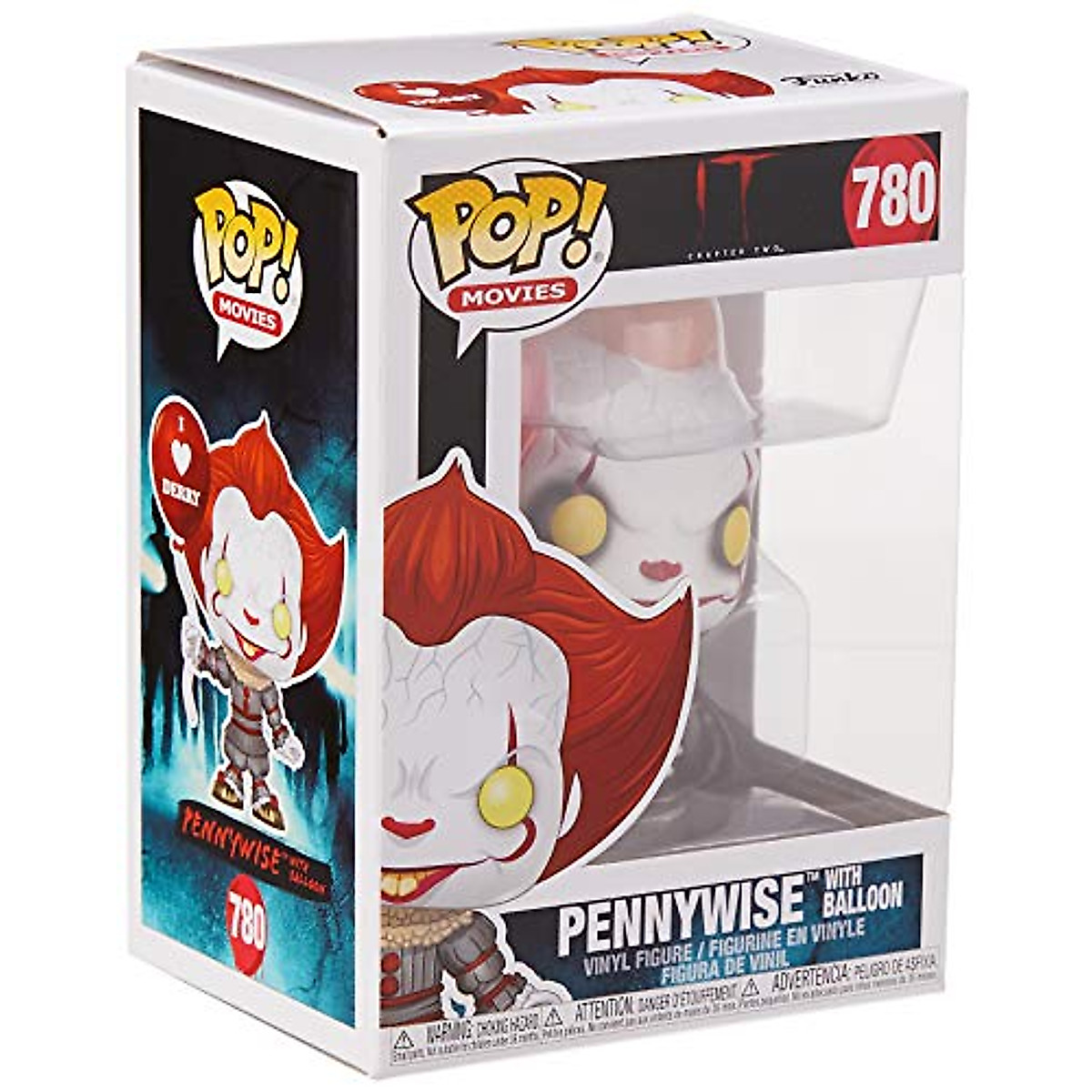 Funko Pop! Movies: It 2 - Pennywise with Balloon, Multicolor, us one-Size