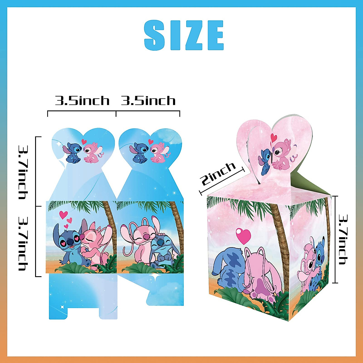 16pcs Stitch Party Favor Gift Boxes Stitch Theme Birthday Party Supplies for Stitch Party Decorations Decor