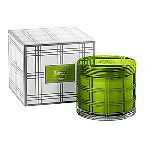 HomeWorx by Slatkin + Co. 4-Wick Golden Bamboo Luxe Candle with Gift Box, Notes of Fresh Bamboo, Pink Jasmine Petals, Bergamot Leaves and Green Woods, 30-55 Hour Burn Time