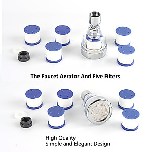 Faucet Extension Replacement Part for Kitchen, Bathroom, Anti-Splash, Water Saving (Faucet with Filter) Swivel Tap Water Purifier Filtration