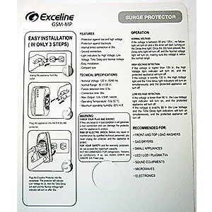 Electronic Surge Protector for Front and Top Load Washers, Gas Dryers, LED, LCD and Plasma Tv's