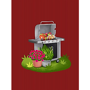 Liif BBQ Grill 3D Greeting Fathers Day Card, Pop Up Fathers Day Card, Birthday Card For DAD, Men, Husband, Brother, Boss, Friendship | With Message Note | Size 8 x 6 Inch