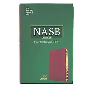 NASB Super Giant Print Reference Bible, Burgundy LeatherTouch, Indexed