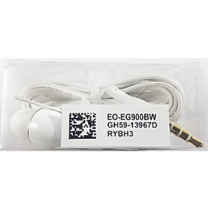 New OEM Samsung 3.5mm PREMIUM SOUND/ Stereo Earbud Headphones for Galaxy S6 S6 Edge S5 S4 Note Edge 4 3 2 EO-EG900BW (Bulk Packaging)