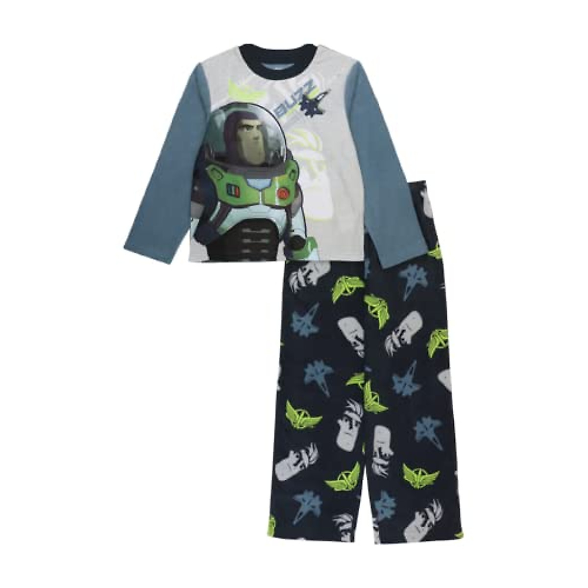Disney Boys' Lightyear 2-Piece Loose-Fit Pajamas Set, BUZZ SPACE, 6
