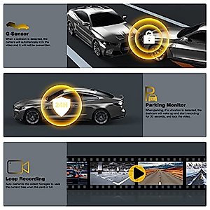 4K Dash Cam Front with SD Card, Kussla WiFi Dash Camera for Cras, 2160P Dashcam for Cars with App Control, Super Night Vision Car Camera, WDR, G-Sensor, Loop Recording, Parking Monitor