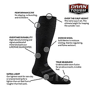 Darn Tough 8001-N-1001-05 RFL OTC Ultra-Lightweight Black Large