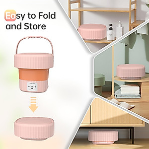 Mini Washing Machine, 6L Portable Washing Machine, Compact Foldable Mini Washer for Small Clothes Baby Clothes Underwear Socks Towels Toys Apartment Dormitory RV Camping Travel Laundry
