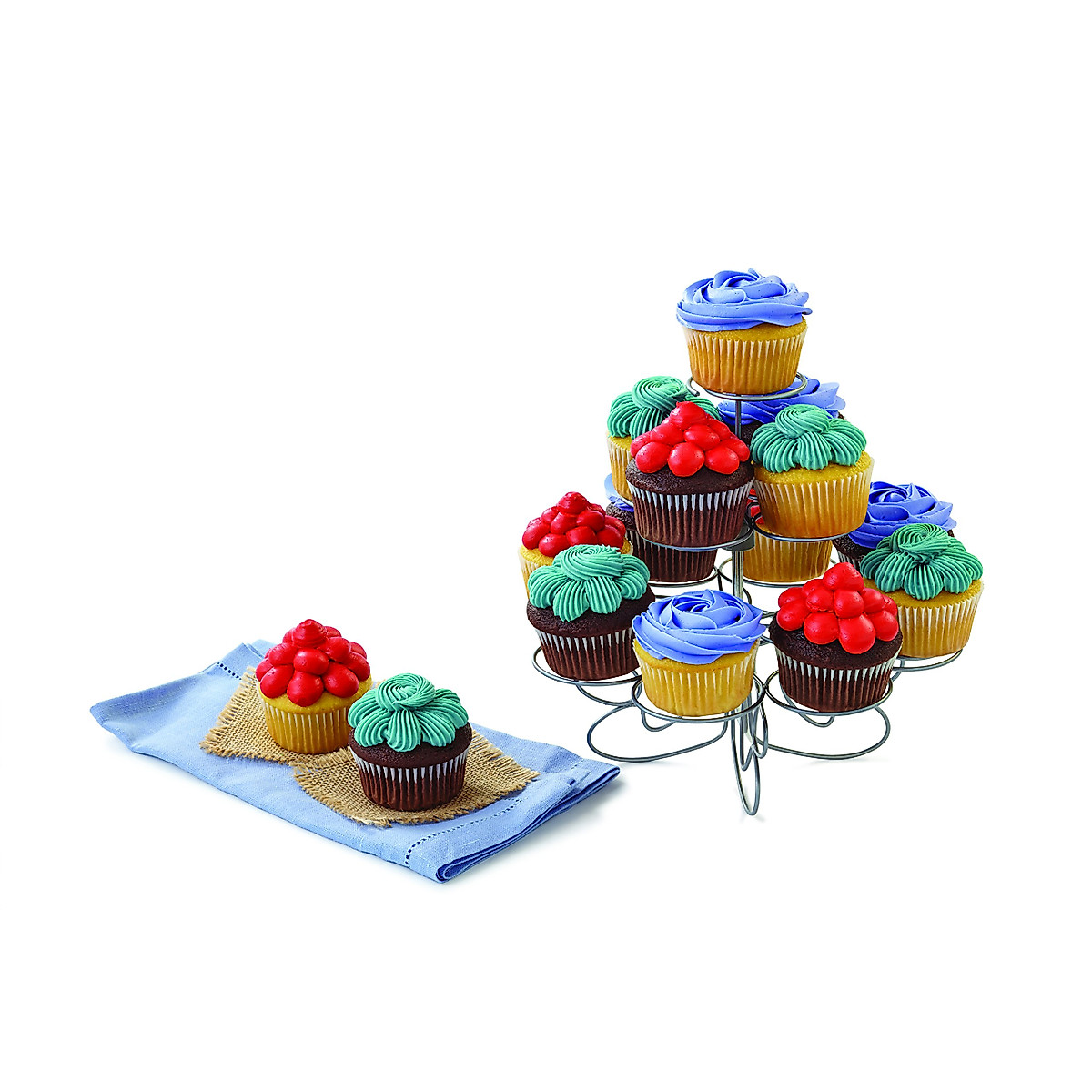 Wilton Cupcakes 'N More Small Cupcake Stand - Metal Dessert Stand