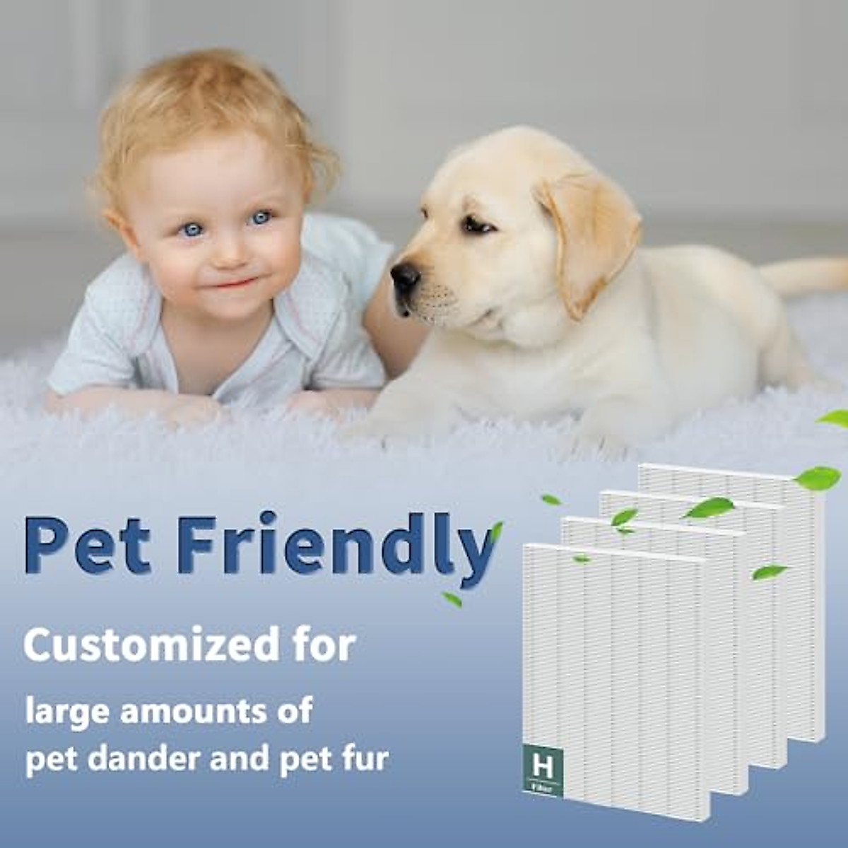 4 Pack 116130 True HEPA Replacement Filter H for Winix 5500-2, 5300-2, C535, 5300, 6300, 6300-2, P300, AM80, AM90, C909 and 9800 Air Purifier by PETOX