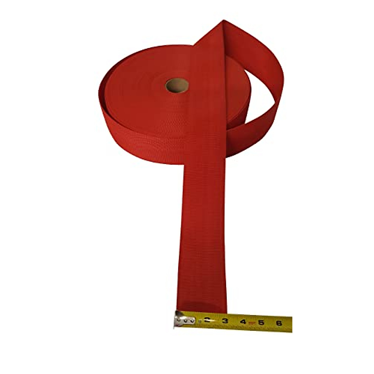 3 Inch 40 Yards Heavy Polypropylene Webbing for General Use Made in USA. (Red)