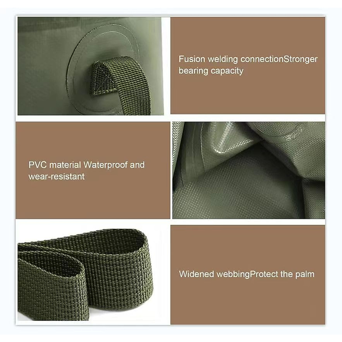 Collapsible Bucket, Camping Water Storage Container, Large Capacity (Green)