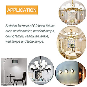 XRZT G9 Led Bulbs T4 Bi-Pin Base, 6000K Daylight White Light Dimmable Chandelier Light Bulb for Home Lighting Indoor Decoration, 7W (40W 60W 75W Halogen Replacement) Pack of 4