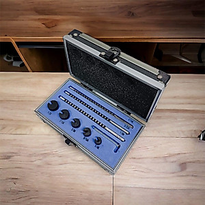 Prolinemax 9 Pieces HSS Keyway Broach Set Standard Cutting Bushings Shim Harden with Case