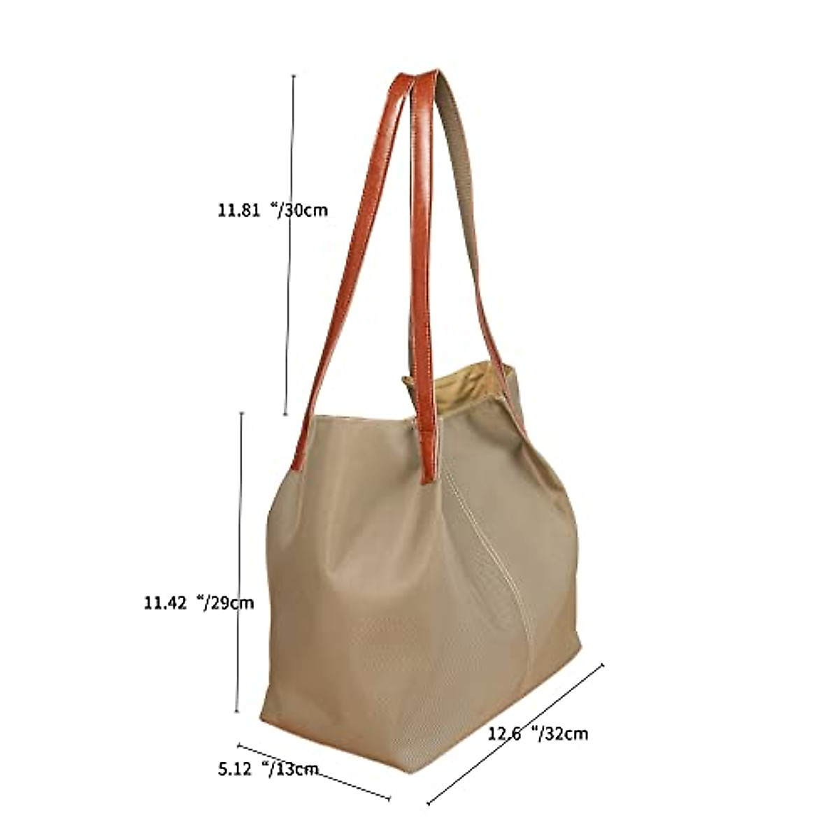 Women's Tote Bag - Trendy Oxford Canvas The Tote Bag Large for Work,Travel,Shopping (Blackish green)