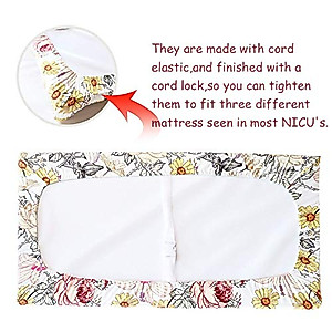 Baby Floral Diaper Changing Pad Cover Cradle Mattress Sheets, Infant Stretchy Fabric Changing Table Cover Changing Mat Cover Baby Nursery Diaper Changing Pad Sheets (Floral)