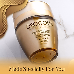 Orogold 24K Multi-Vitamin Day Moisturizer with Amino Acids, Day Cream with Vitamin C, Vitamin A and Vitamin E, 52 G / 1.83 Oz.