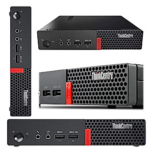 Lenovo ThinkCentre M910q Desktop Computer Mini PC with Dual Monitors KOORUI 24inch, Intel i7 6700T up to 3.60GHz,32GB RAM,New 512GB NVMe SSD