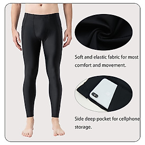 UPF 50+ Men's Surfing Leggings Sun Protection Swimming Pants(6011black-L)