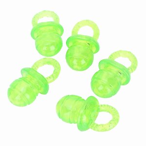 ZJchao Red Dog Pacifier Toy, 5Pcs Pet Teething Sounding Chew Toy for Aggressive Chewers (Green)