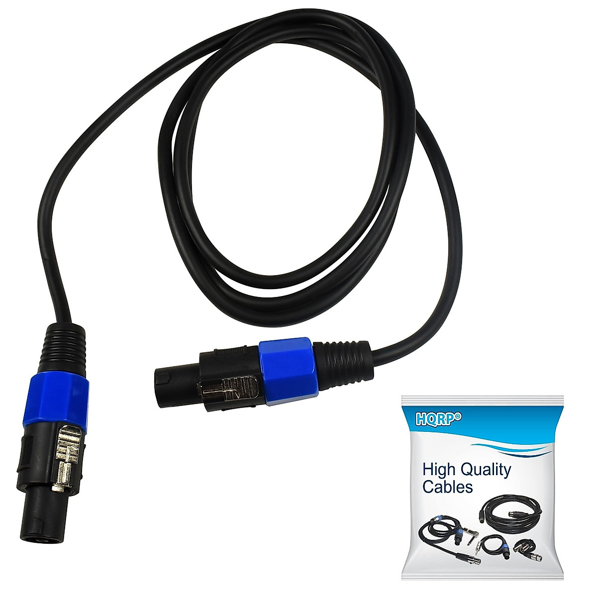 HQRP 6ft Speakon to Speakon (M/M) Cable for Ashdown CL-115 Bass Amplifier Cabinet; for Behringer Classic BVT5500H Bass Amp Head/Europower PMP6000 Powered Mixer