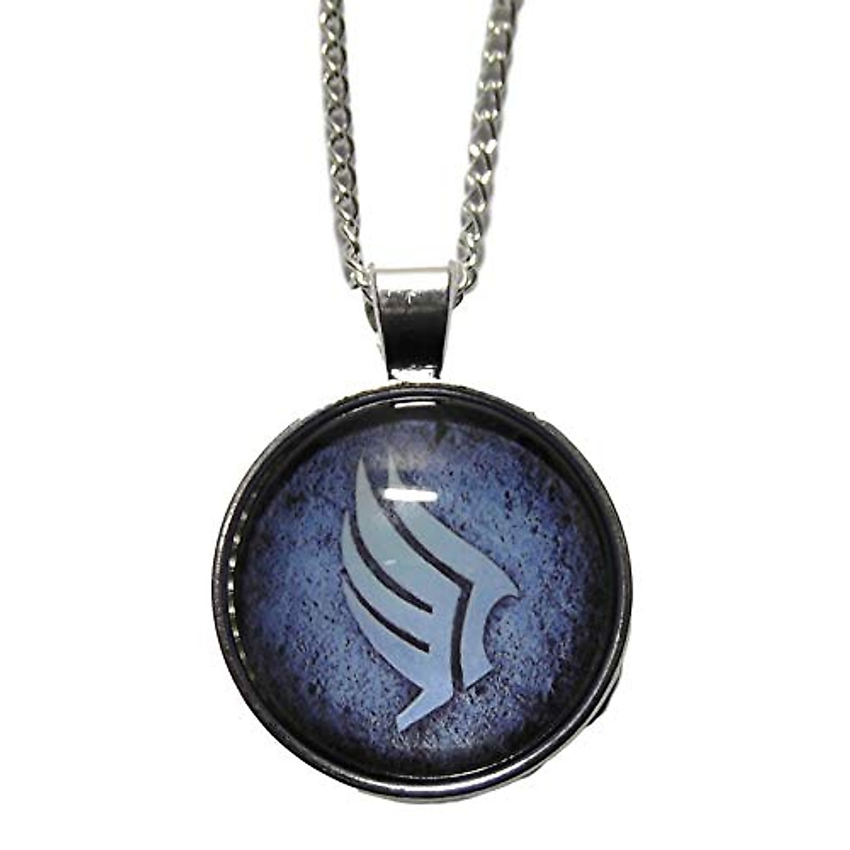 EC Trading Mass Effect N7 Paragon Logo Glass Domed Pendant Necklace with 20" Chain