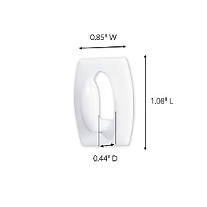 Command Mini Light Clips, Damage Free Hanging Light Clips with Adhesive Strips, No Tools Mini Wall Hooks for Hanging Decorations in Living Spaces, Six White Wall Hooks and Eight Command Strips