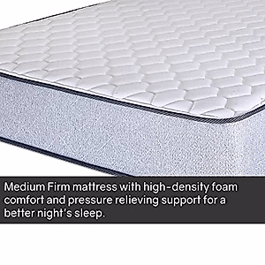 Greaton, 5/7/8/10 Inch Medium Firm High Density Foam Mattress, Comfortable Mattress for Cooler Sleep Supportive & Pressure Relief, Queen, White