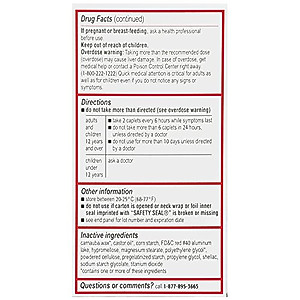 Tylenol Acetaminophen, Extra Strength, 500 mg, 100 Count