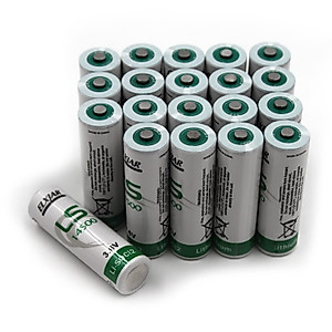 elxjar (20-Pack) 3.6V LS14500 Battery, Water Electricity Meter PLC Facility Equipment Spare Generic Battery ER14505