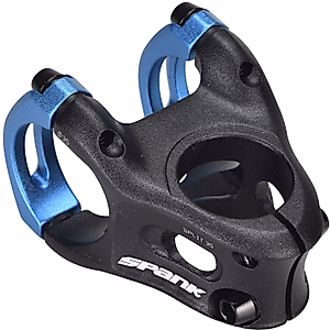 Spank Split 35 Enduro Trail Shotpeen Anodized Bicycle Stem, Universal Fit, Cycling Stem, Mountain Bike Stem, Bar Clamp, Shotpeen Anodized Stem, CNC-optimised (40mm,Blue)
